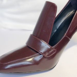 Zara | Shoes | Hp Zara High Heel Burgundy Loafers | Poshmark